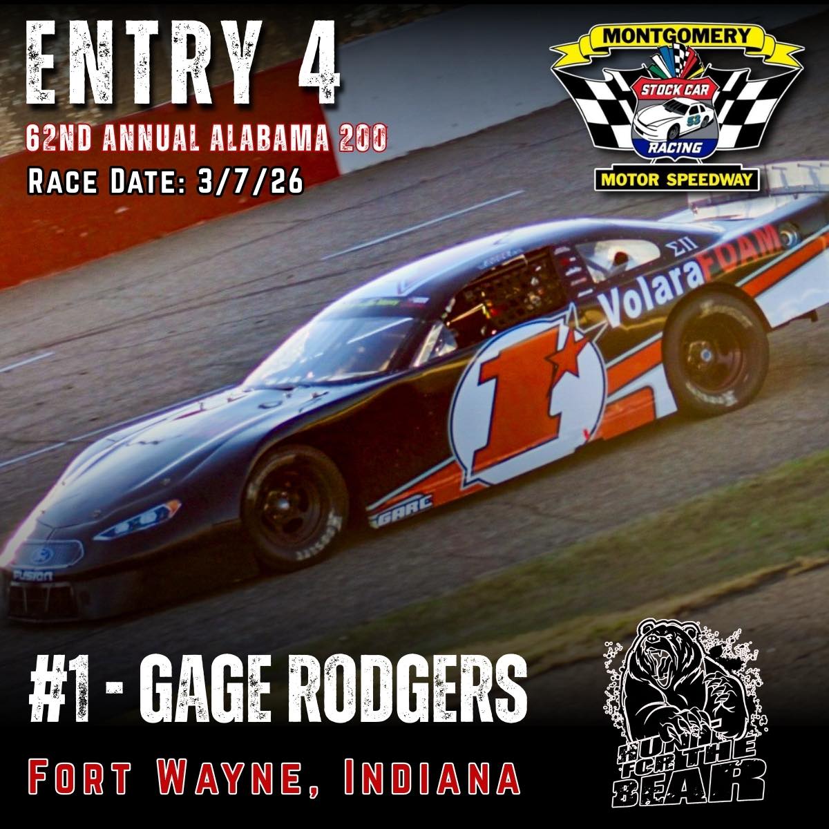 2026 Alabama 200 Paid Entries – Montgomery Motor Speedway