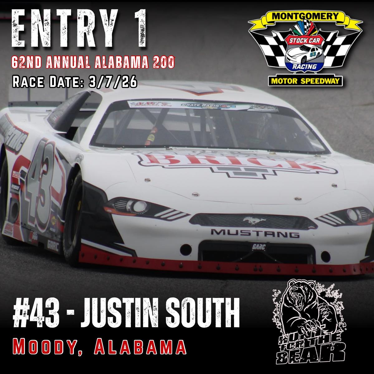 2026 Alabama 200 Paid Entries – Montgomery Motor Speedway